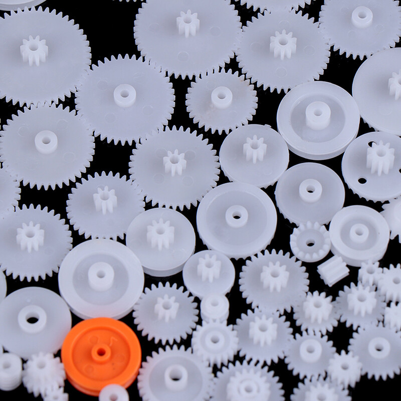 64 Kinds Plastic Shaft Single Double Layer Crown Worm Gears Cog Wheels ...