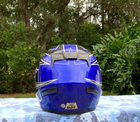 Bell Sprint Full-Face Motorcycle Blue & Black Helmet w/ Visor Adult ...