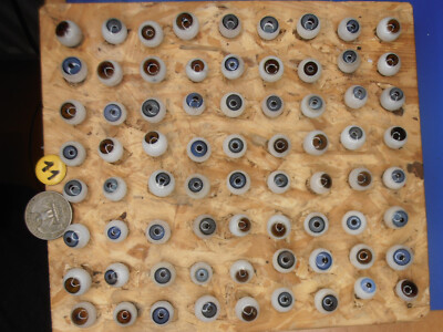 72 antique glass eyes lauscha 1890 Germany 0,39-0,51 inch diameter | eBay