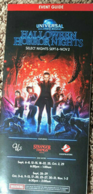 2019 HHN 29 Universal Studios Halloween Horror Nights Brochure Event ...