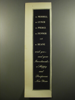 1952 Merrill Lynch Ad - Mr. Merrill Mr. Lynch Mr. Pierce Mr. Fenner | eBay