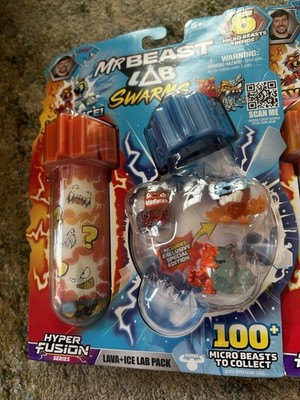 Mr Beast Lab Swarms Lava + Ice Exclusive Set 6 Micro Beasts (unopened ...