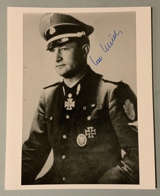 WWII German SS- Waffen Wiking Karl Ullrich Knights Cross Signed Photo ...