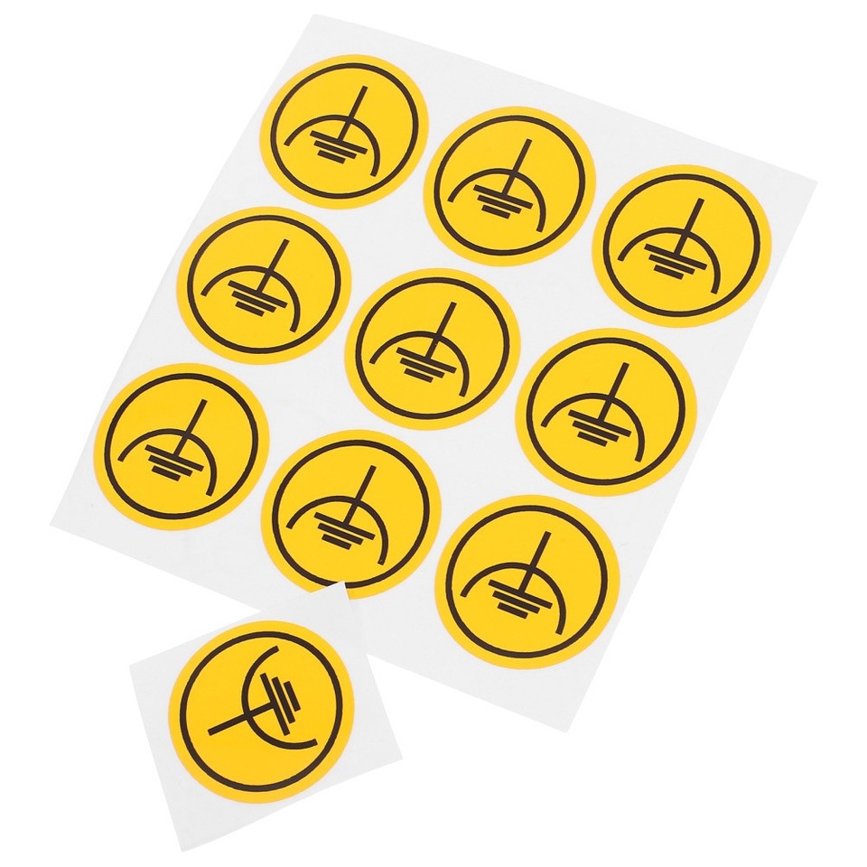 10 PCS Electrical Appliance Ground Labels Machine Safety Stickers ...