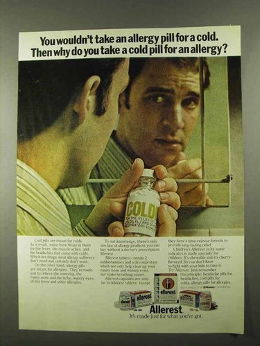 1974 Allerest Tablets Ad - Cold Pill for an Allergy? | eBay