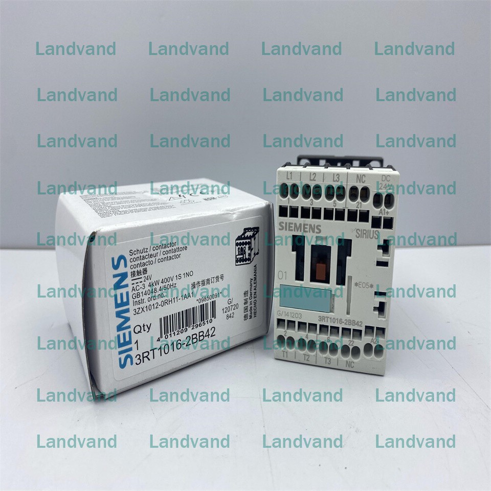 New Siemens Contactor Non-Reversing 24VDC Coil 9A 3-Pole 3RT1016-2BB42 ...