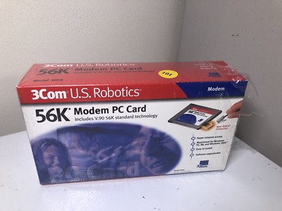 NEW 3Com US Robotics 56k Modem PC Card V.90 XJACK 3056 | eBay