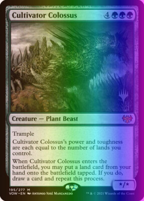 MTG Cultivator Colossus (195p/126) Innistrad Crimson Vow Promos LP FOIL ...