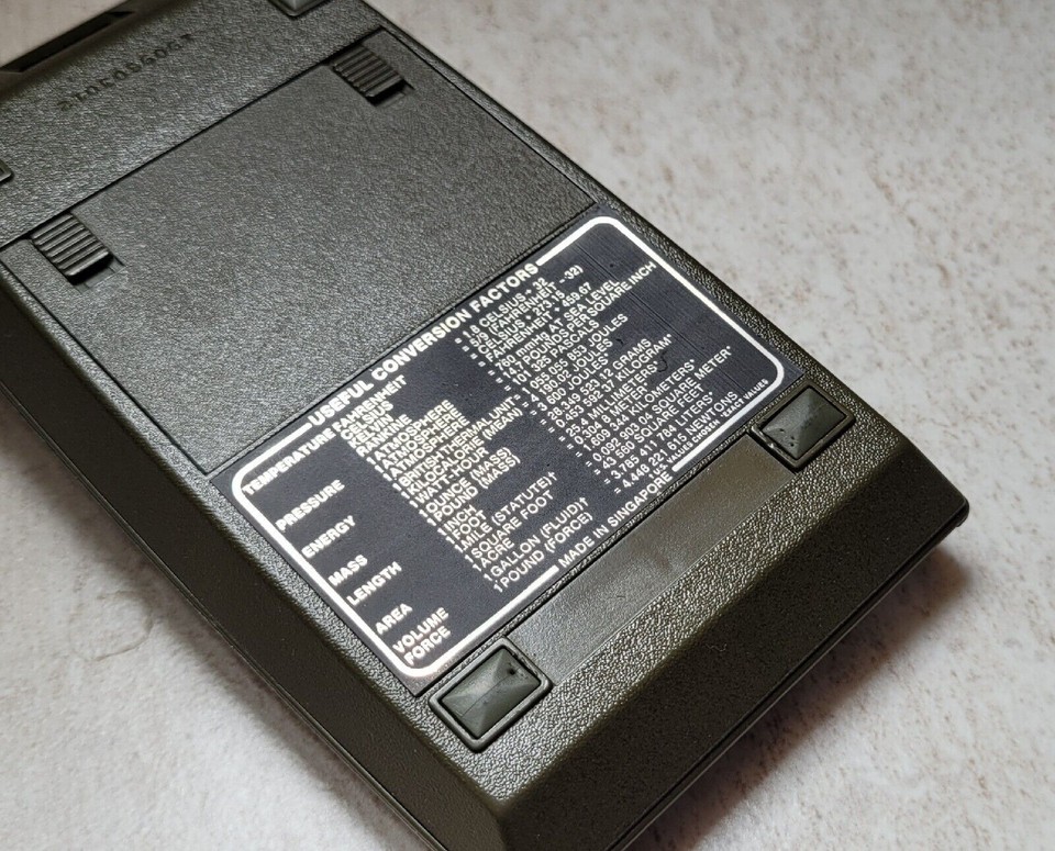 Back label for HP 35 / 45 / 55 / 65 / 67 Hewlett Packard Calculator | eBay