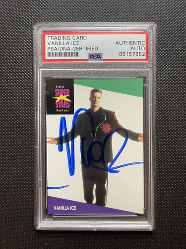 1991-92 Superstars Vanilla Ice Signed Card Hip Hop Auto PSA/DNA Rapper ...