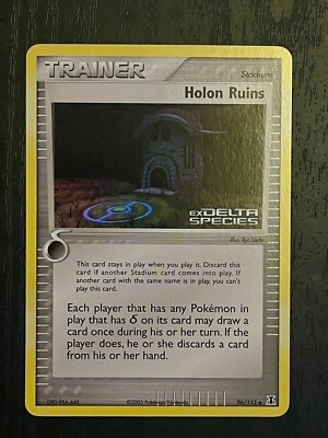 Pokemon 96/113 EX Delta Species Holon Ruins Reverse Holo Trainer Card ...