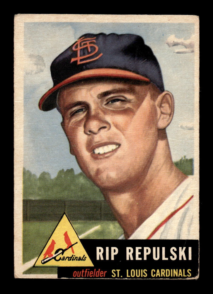 1953 Topps Baseball #172 Rip Repulski RC CREASED St. Louis Cardinals | eBay