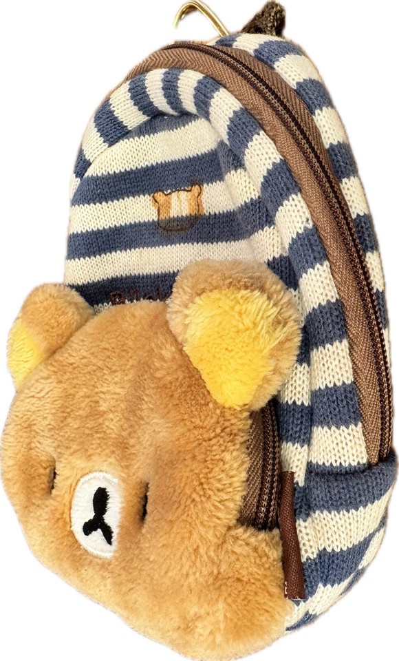 San-x Rilakkuma Mini Backpack Wallet Bear Plush 6” Stuffed Animal Soft ...