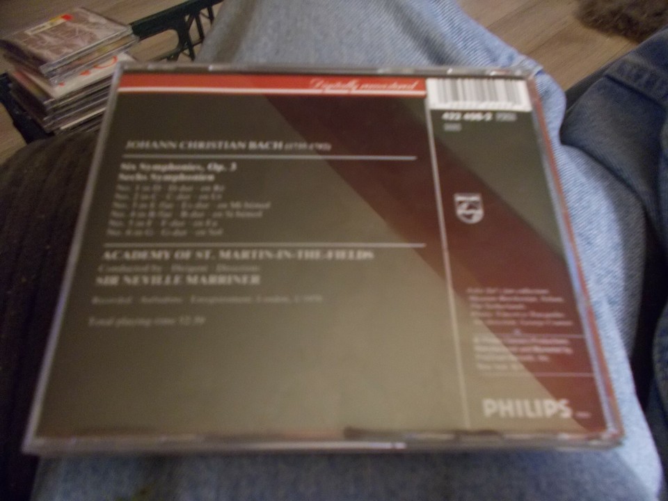J.C. Bach: 6 Symphonies, Op. 3 (CD, Philips) | eBay