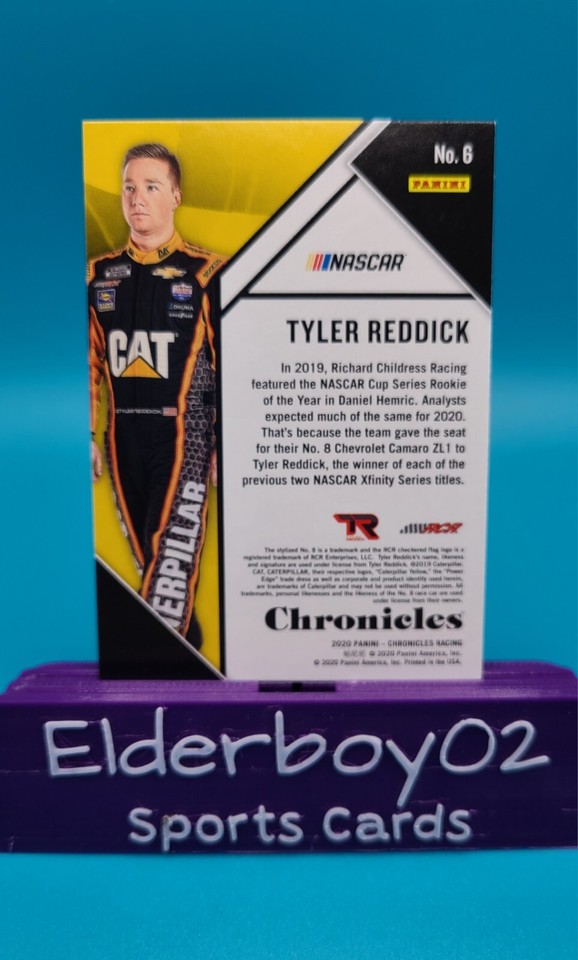 Tyler Reddick Rookie 2020 Panini Chronicles Racing Nascar CAT Chevrolet | eBay