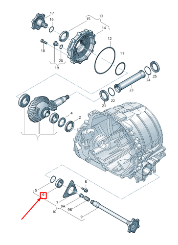 AUDI Q8 4MN Automatikgetriebe Differentiallager 09E409144 NEU ORIGINAL ...