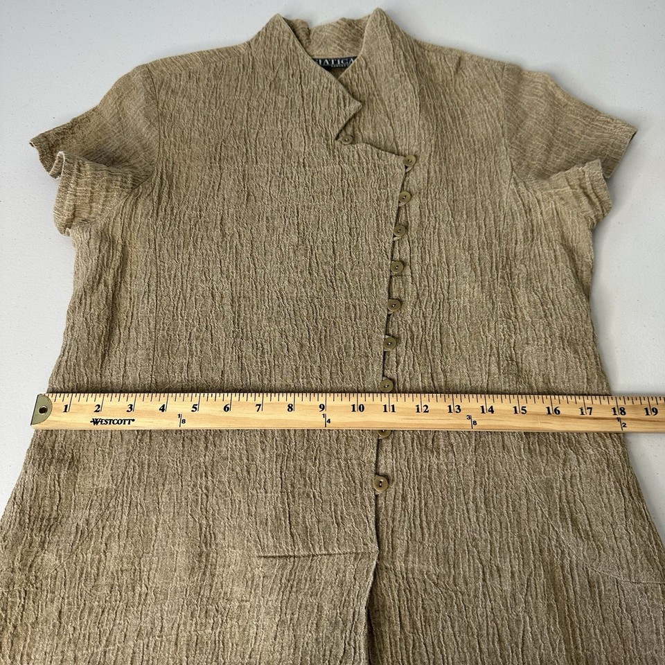 Asiatica Kansas City 2 Piece Set Womens Sz M Dress Jacket Textured Tan ...