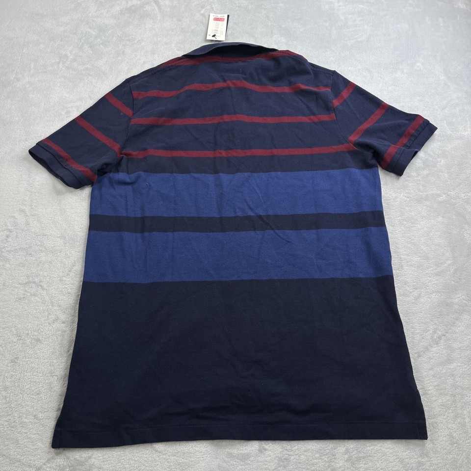 NWT Polo Ralph Lauren SS Classic Fit Polo Shirt Mens M Striped Blue ...