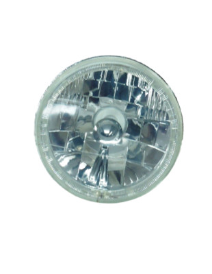 5 3/4" Diamond Cut Clear Glass lens headlight Sealed Beam Conversion ...