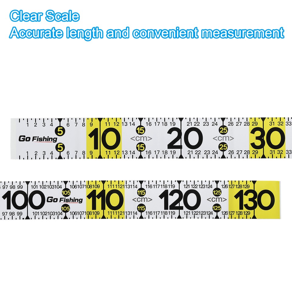 Adhesive Fish Ruler, 3 Pack 51 Inch Fish Measure Sticker for Boat ...