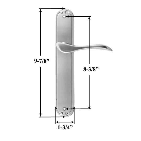 Pella Inactive Fixed Left Hand Handle Set for Hinged Door - Satin ...