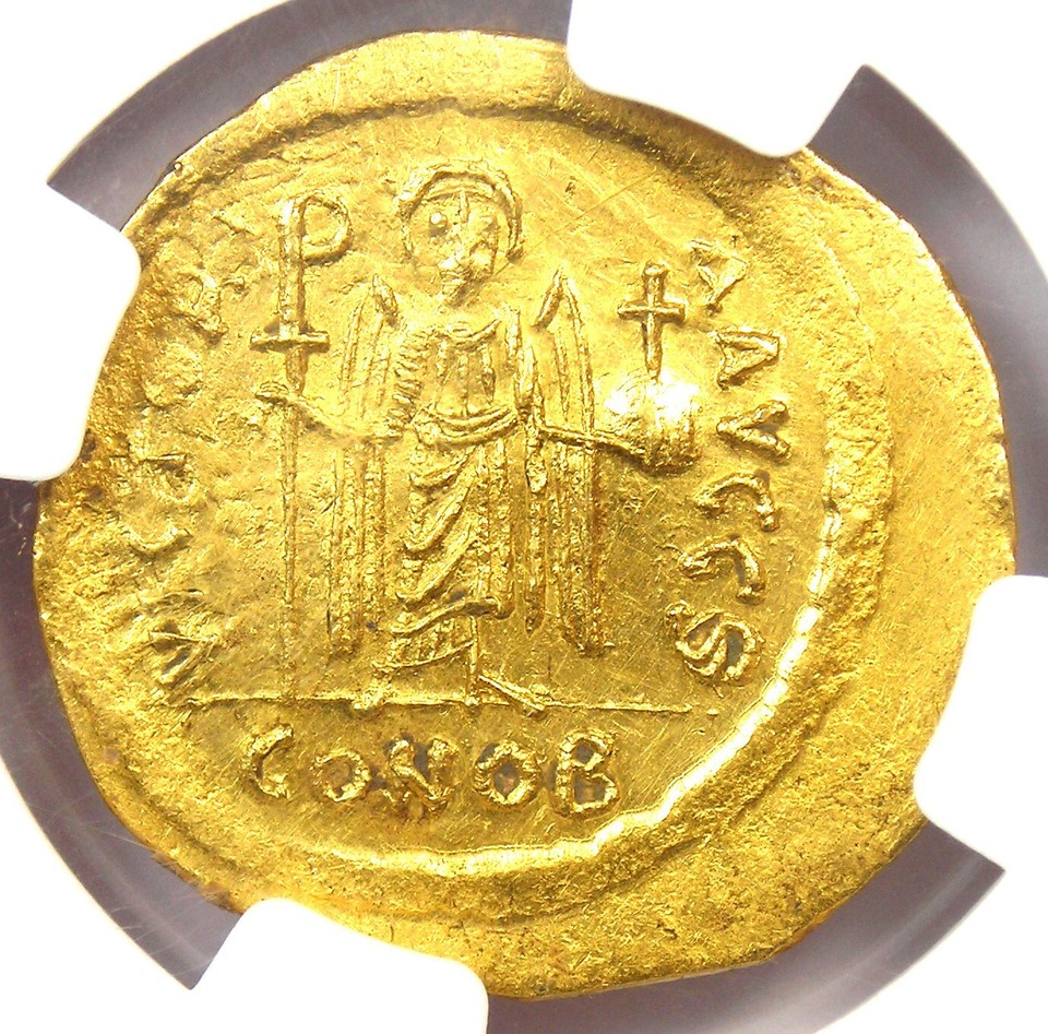 Maurice Tiberius AV Solidus Gold Angel Coin 582-602 AD - Certified NGC MS (UNC) | eBay