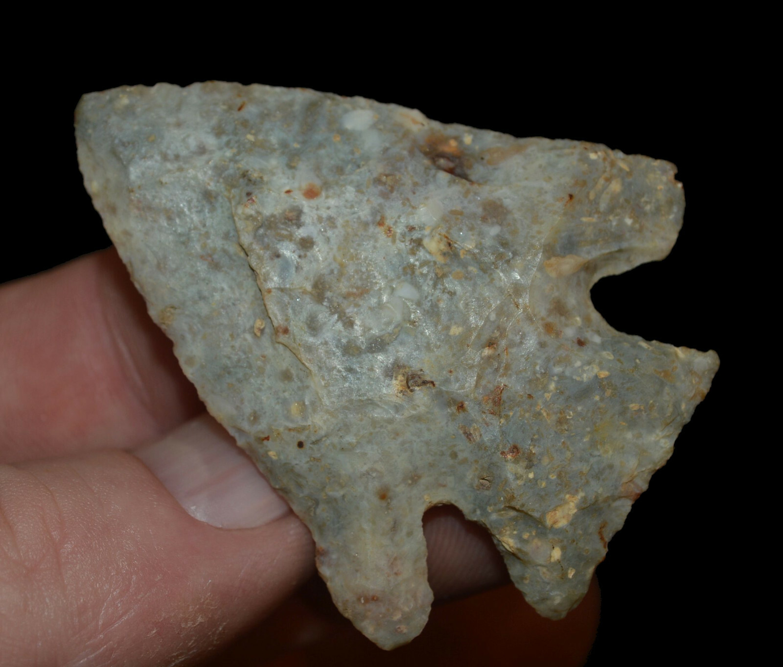 KIRK CORNER NOTCH CENTRAL TENNESSEE INDIAN ARROWHEAD ARTIFACT ...