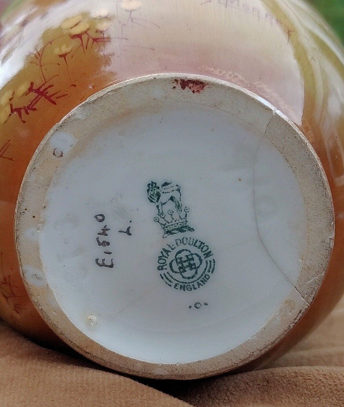 Antique Royal Doulton Holbein Vase Hand Painted Ploughman & Horses H ...