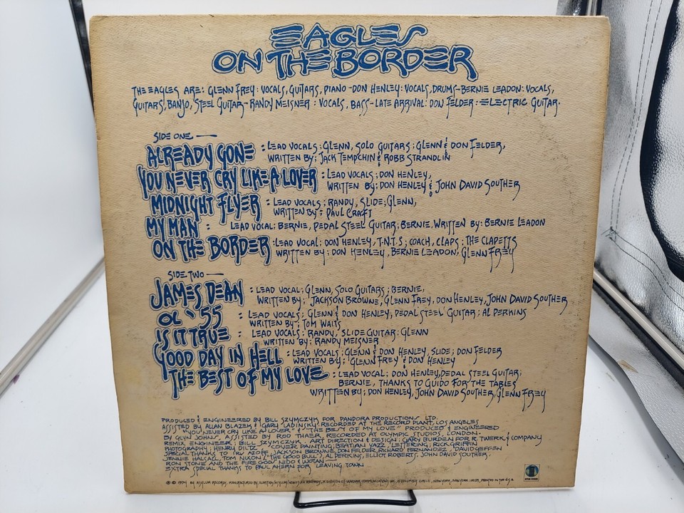 Eagles On The Border LP Record 1974 1st Textured Ultrasonic Clean VG+ ...