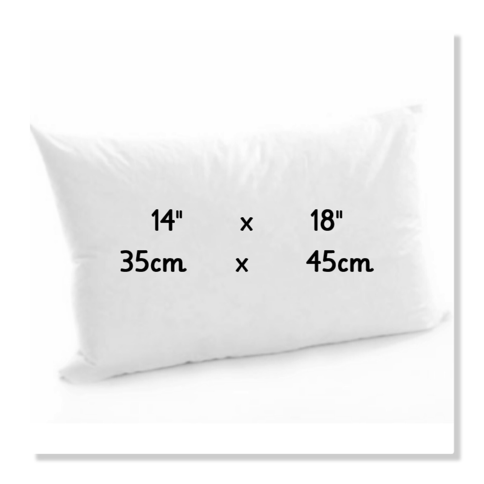 Cushion Pads Rectangular Oblong Hollowfibre Insert Fillers Inners in ...