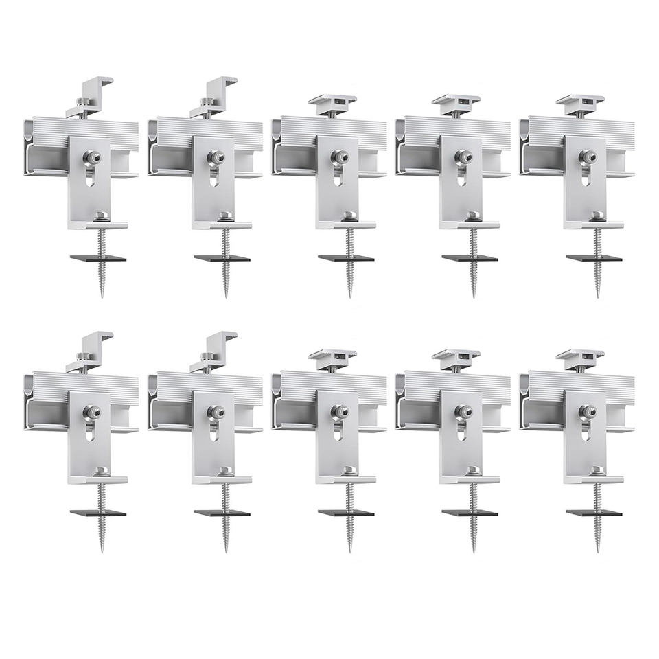 Solar Panel Mount Kit 10 Pack Aluminium Solar Panel Holder for Flat ...