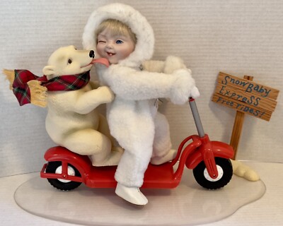 Ashton-Drake Galleries SnowBaby Express Porcelain Doll w/ Polar Bear ...