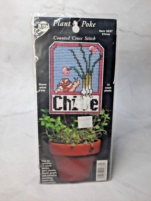Vintage Needlemagic Plant Poke Counted Cross Stitch Kit 2637 Chives | eBay