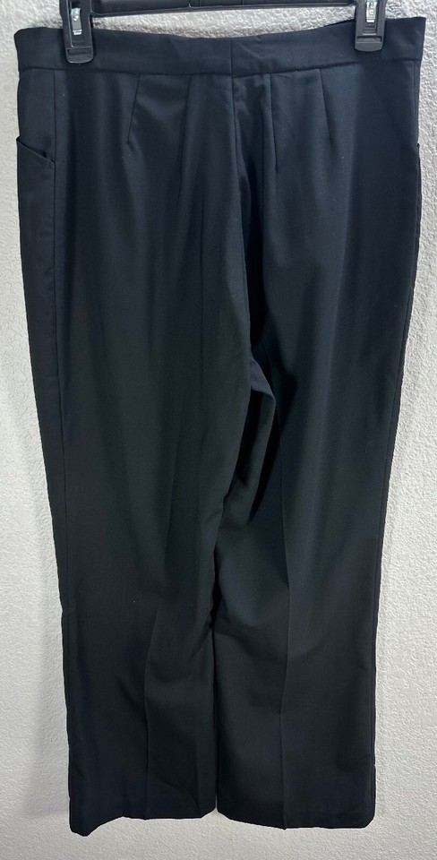 Women's Gunex Black Wide Leg Dress Pants Wool High Rise Made In Italy ...