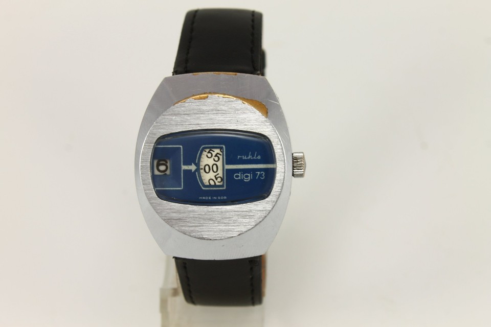Vintage German Ruhla Digital Digi 73 Wrist Watch Date 1970's | eBay