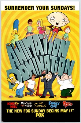 FOX ANIMATION DOMINATION Vintage 6.5" X 10" Comic Book Magazine Ad M9 ...