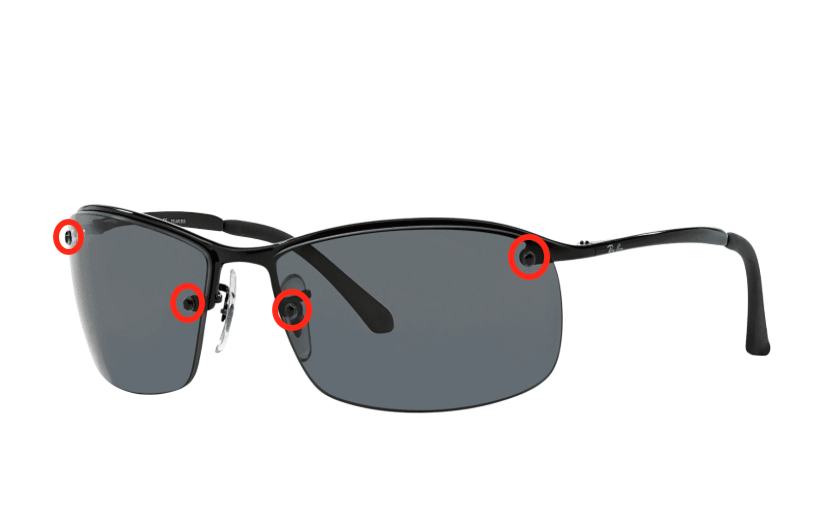 Ray Ban 3183 Original Kit Screws Black For Lenses | eBay