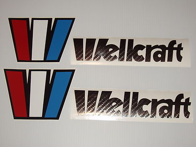 Carbon Fiber Marine Vinyl Wellcraft decal sticker set, free ship | eBay