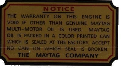 Maytag Engine & Washer Decal Black & Gold & Red Gas Motor Wringer Hit ...