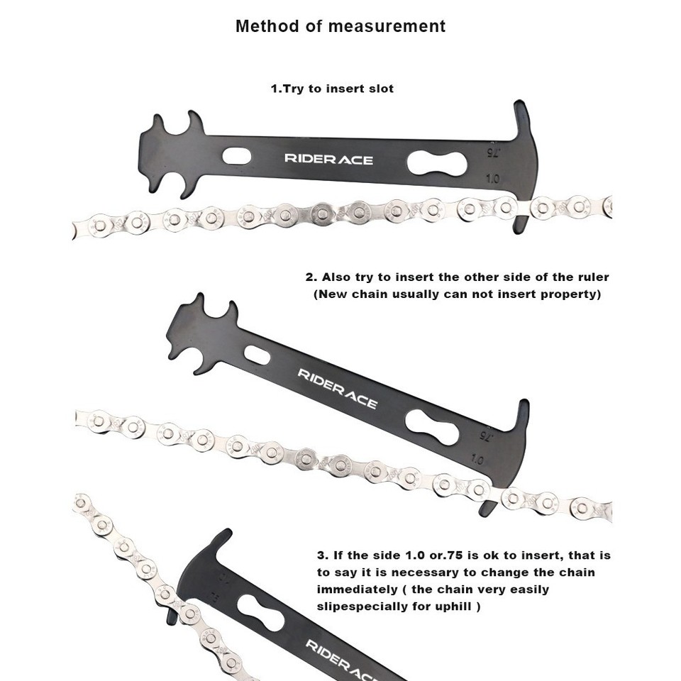 Bike Bicycle Chain Ruler Wear Indicator Tool Ensure Proper Chain ...