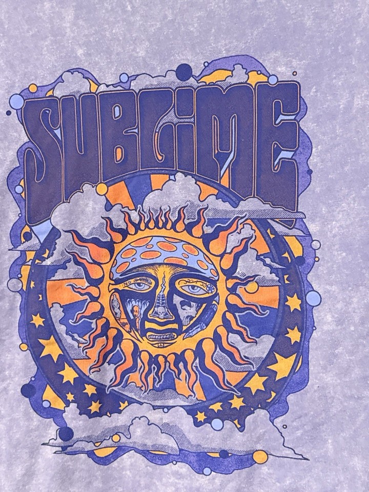 2024 Sublime Women's 'Summer Tour 1995' Tee Size Small Purple Salt Wash ...