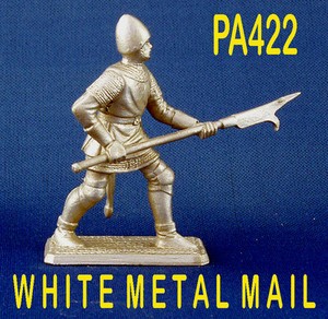 Medieval white metal Casting PA422 1:32 Scale English Billman | eBay