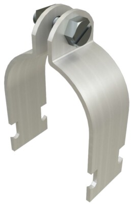 Power-Strut 717412, 1/2", 400 Lb Load,Steel, 2-Piece, Pipe/Conduit ...