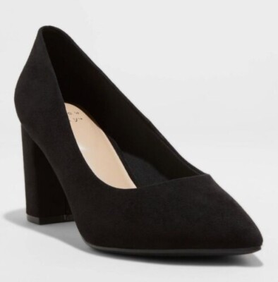 A New Day Women's Bonny Block Heeled Pumps - Black Choose Size NWT | eBay