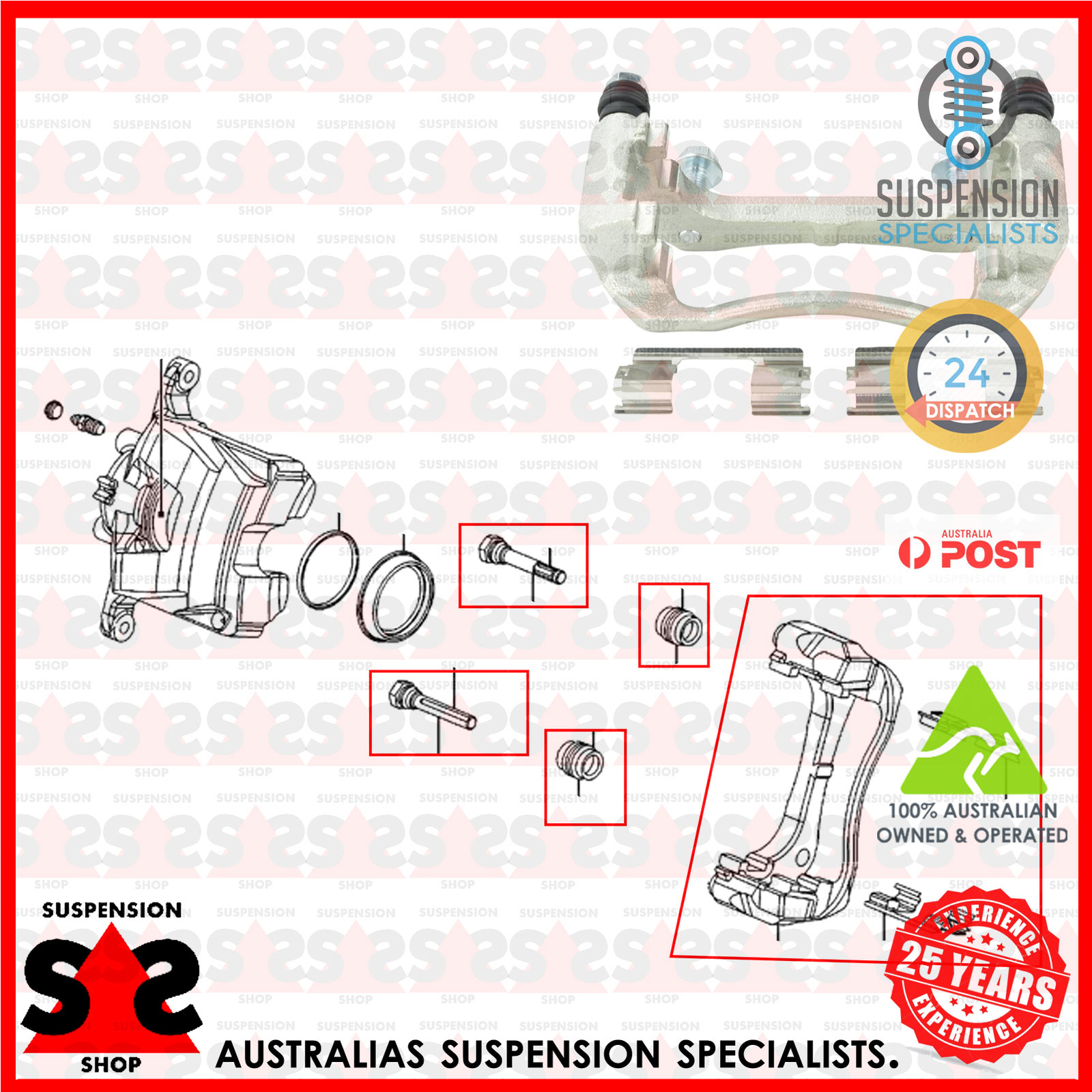 Front Axle Right Brake Caliper Bracket Set Suit HOLDEN Cruze Saloon (Jh) 1.8 i | eBay