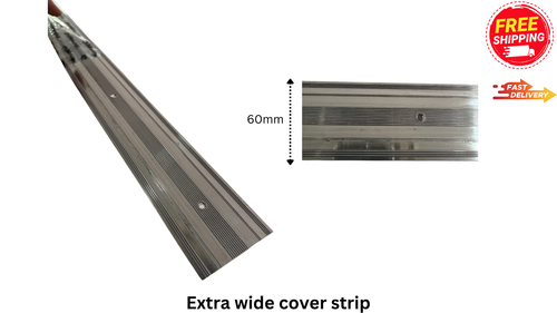 EXTRA WIDE COVER STRIP / TRIM - VINYL METAL CARPET DOOR BAR THRESHOLD ...