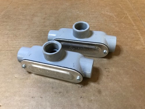 (Lot of 2) Fuzhou E254321 3/4" Conduit Body with Cover T Style | eBay