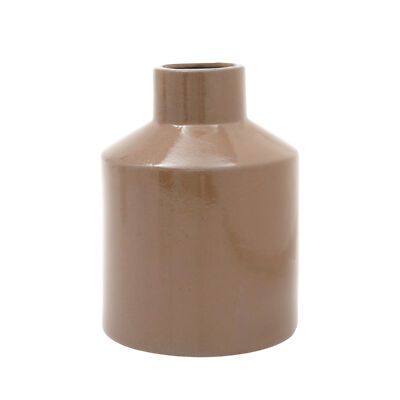 Kusso Grey Brown or Beige Ceramic Vase for Pampas Grass or Flowers 18cm ...