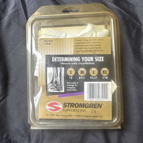 STROMGREN ATHLETIC ANKLE SUPPORT STIRRUP LOCK MODEL 355 SIZE M 8" - 9 1 ...