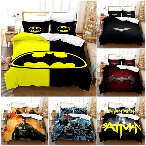 Batman Superhero Quilt/Duvet/Doona Cover Bed Set+Pillowcase Single ...